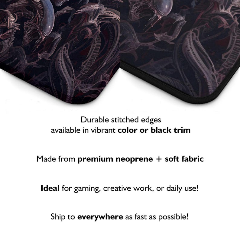 Alien Mouse Pad - Alien Desk Mat - Large Game Mouse Pad - Desk Mat ...