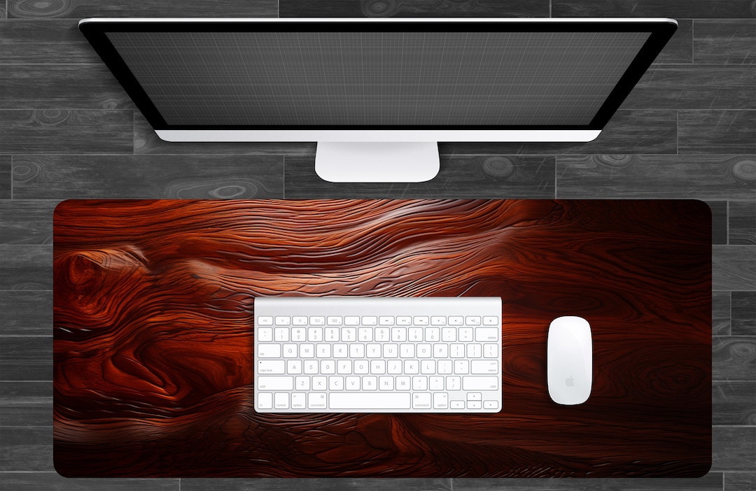 Mahagony Wood Gaming Mouse Pad Wooden Mouse Mat Large - Etsy