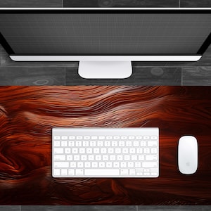 Mahagony Wood Gaming Mouse Pad – Wooden Mouse Mat - Large Gaming Mouse ...