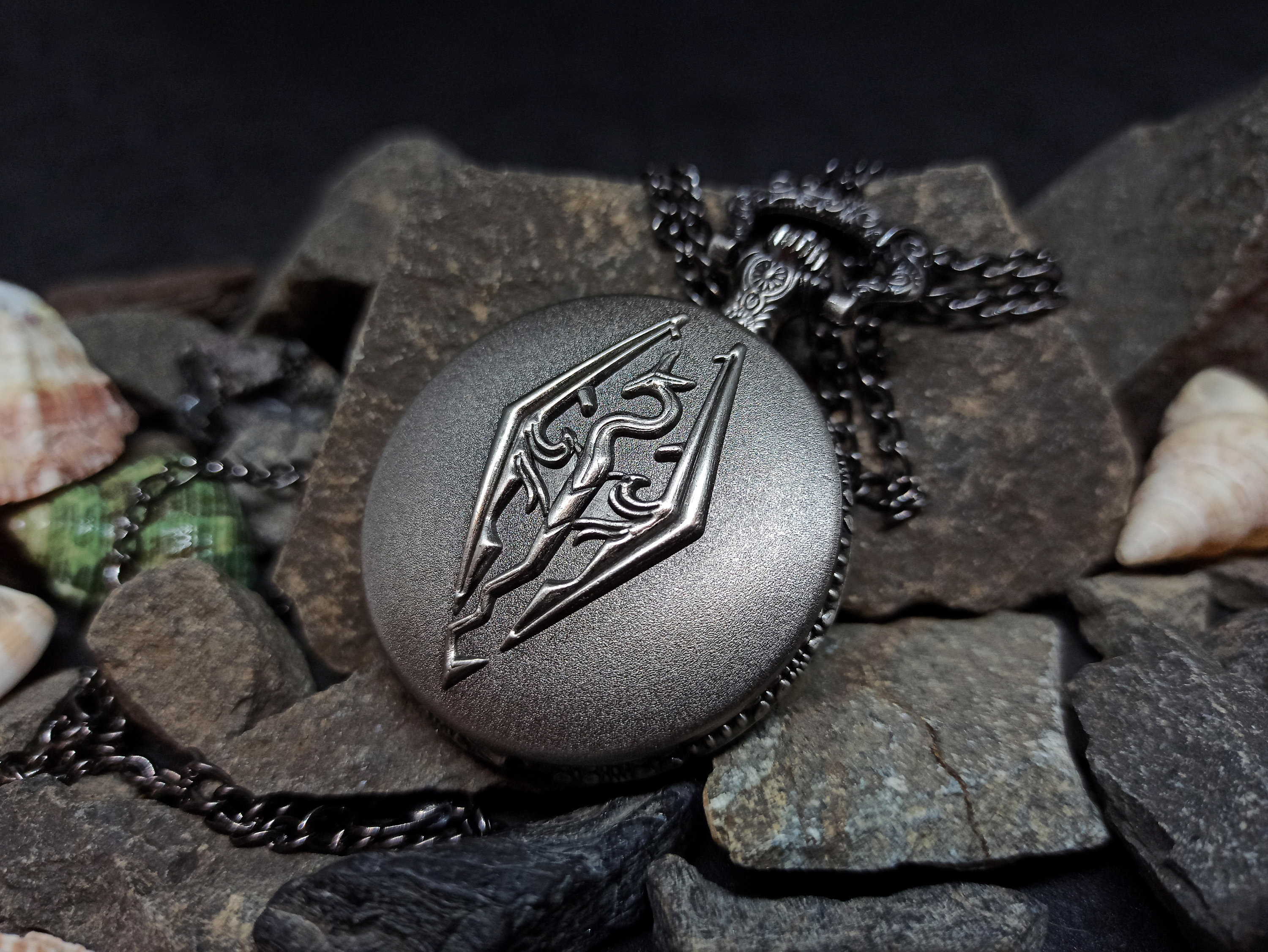Elder Scrolls Pocket Watch Skyrim Akatosh Dragonborn Jewelry - Etsy