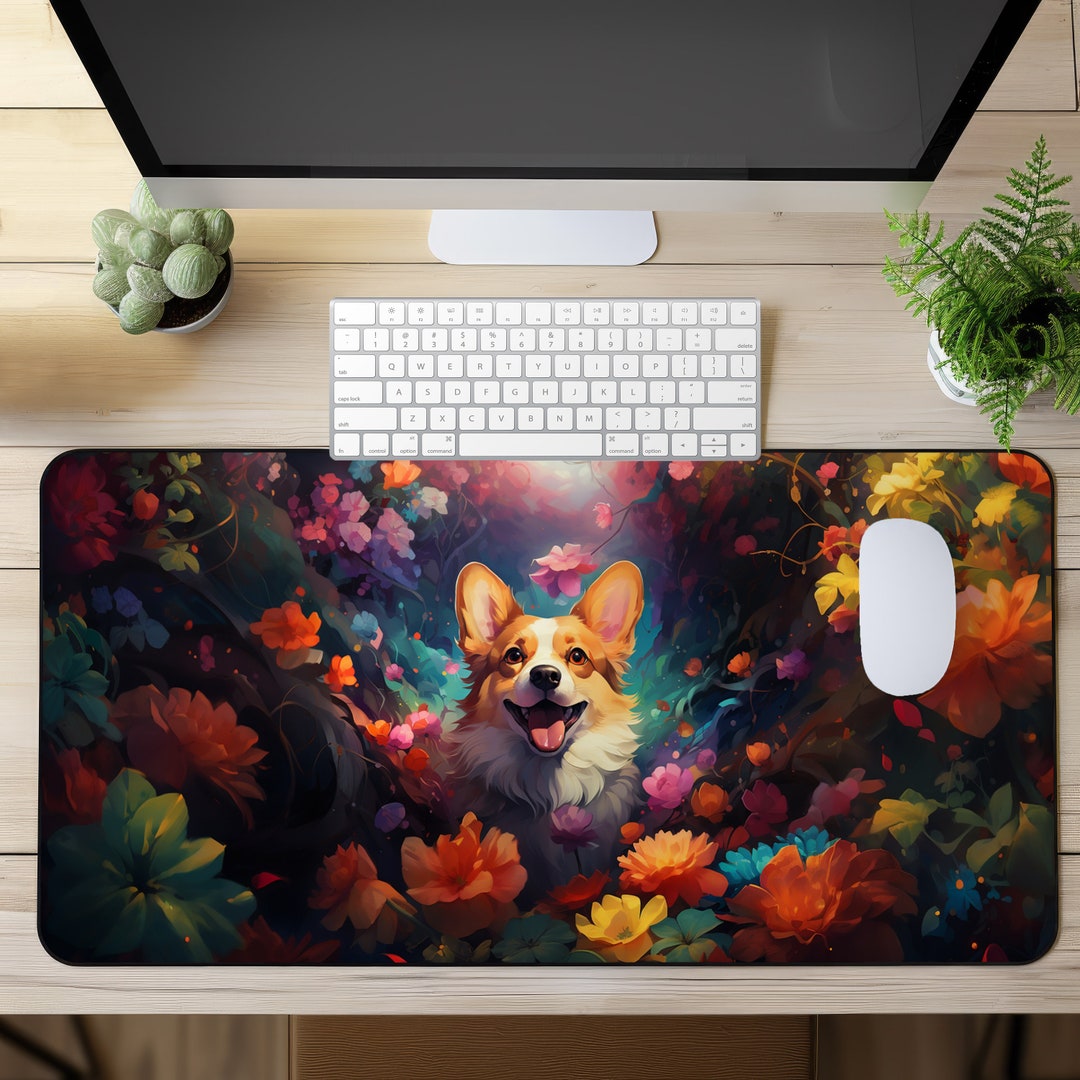 Corgi Gifts Mouse Pad - Corgi Artwork Desk Mat - Large Gaming Mouse Pad ...