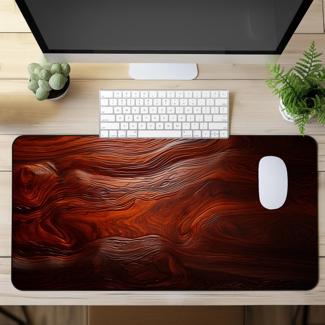 Mahagony Wood Gaming Mouse Pad – Wooden Mouse Mat - Large Gaming Mouse ...