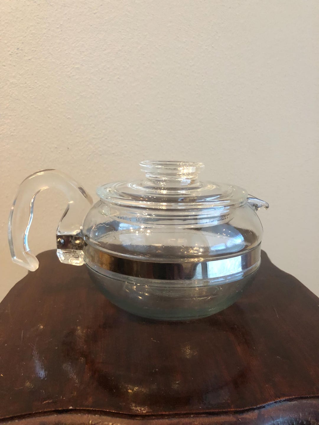 Vintage PYREX Flameware 8336 Glass 6 Cup Stove Top Teapot Coffee Pot W ...