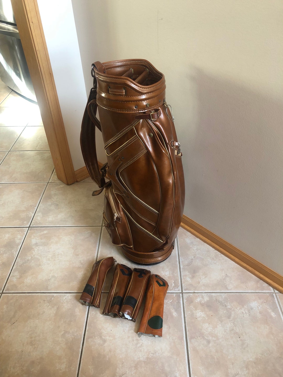 Vintage Burton Leather 3-way Golf Bag and 4 Club Covers - Etsy