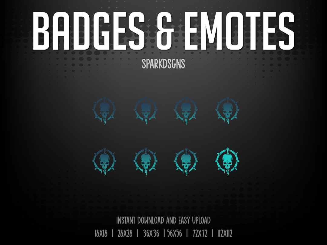 Diablo 4 Necromancer Badges & Emotes: Streaming Sub Badges (digital ...