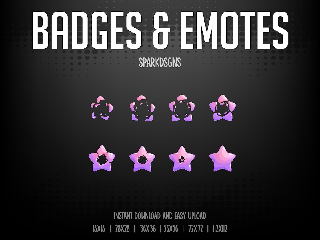 Star Blobs Purple-pink Twitch Youtube Discord Kick - Etsy