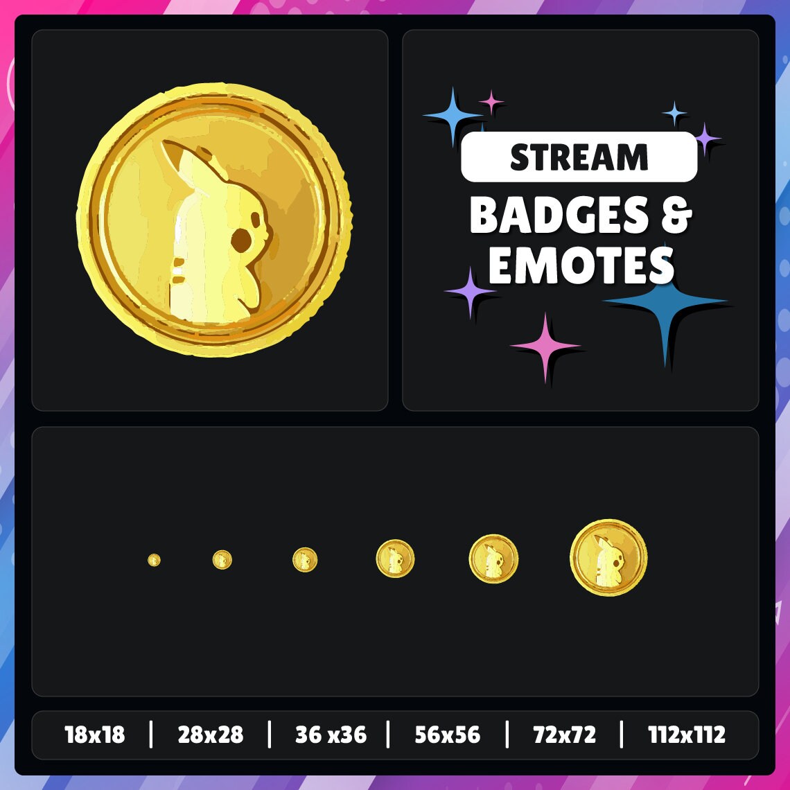 Pokemon Portrait Bonus Pokecoin Included Twitch Youtube Discord Kick ...