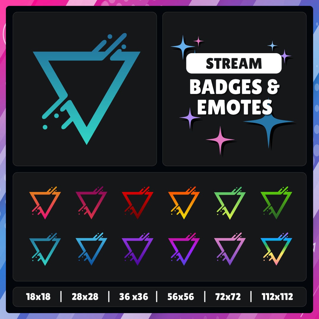 Glitch Triangle | Twitch - Youtube - Discord - Kick | Sub Badges ...