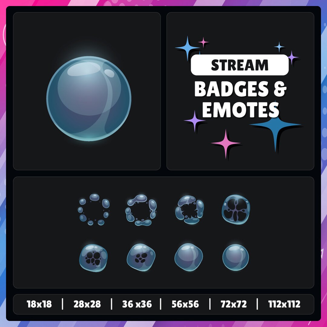 Bubbles | Twitch - Youtube - Discord - Kick | Sub Badges - Points ...