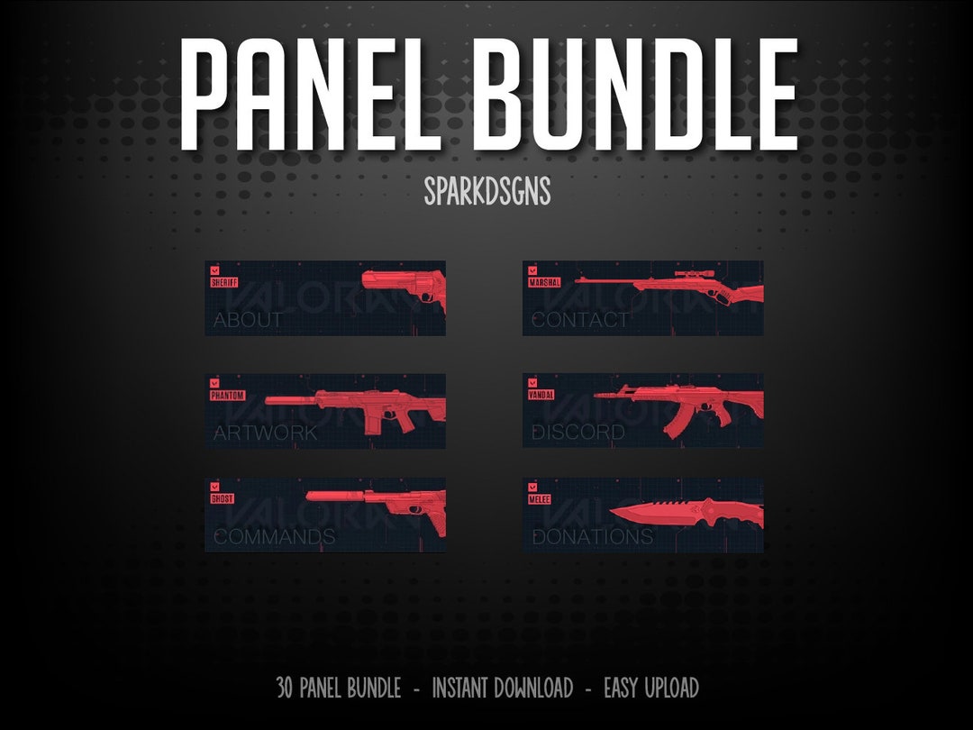 Valorant Gun Banner 30 Panels Twitch Kick YouTube Streaming - Etsy Portugal