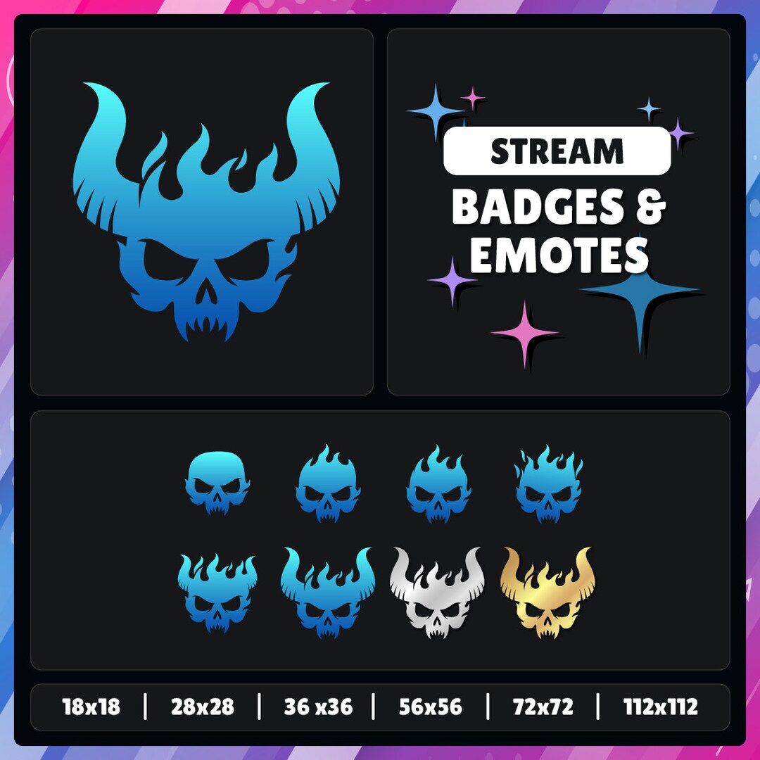 Demon Skull (blue) | Diablo | Blizzard | Twitch - Youtube - Discord ...