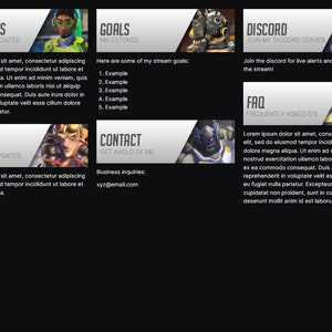 Overwatch Characters | 30 Panels | Twitch - Kick - Youtube | Streaming ...