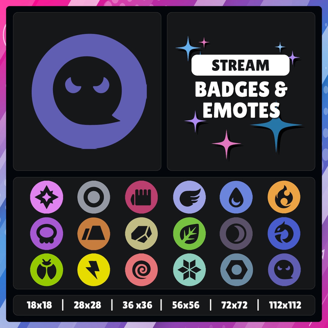 Pokemon Types | Original & Gradient Included | Twitch - Youtube ...