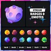 Star Blobs Blue Twitch Youtube Discord Kick Sub Badges Points Bits ...