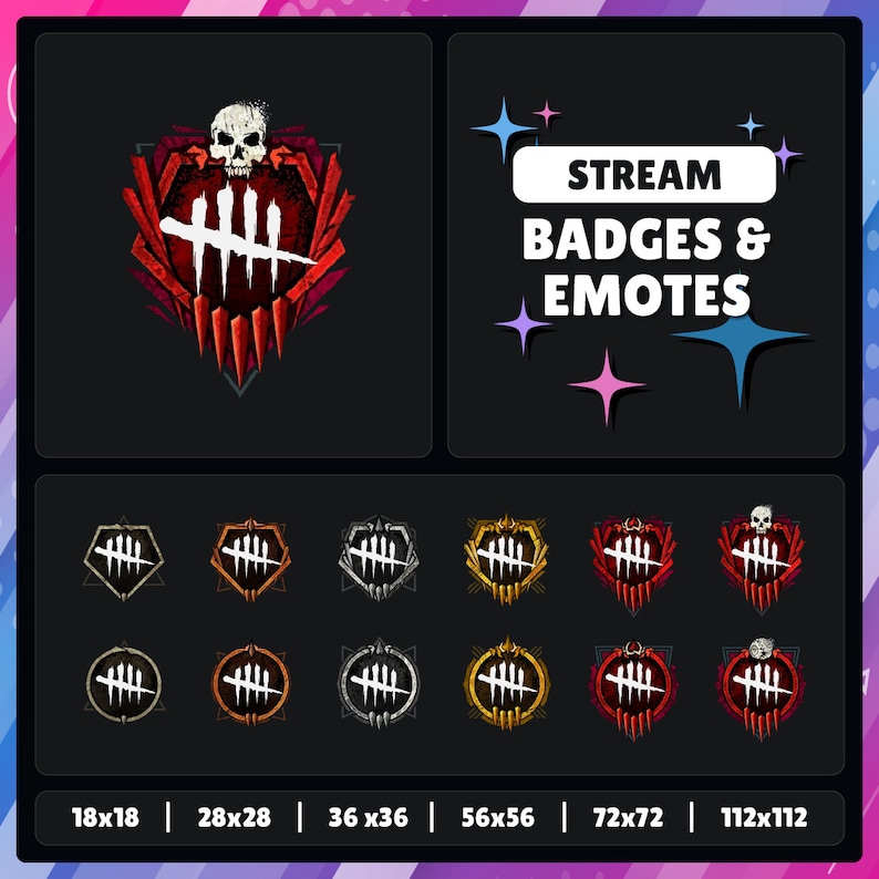DBD Ranks Stream Badges & Emotes (digital File) - Etsy