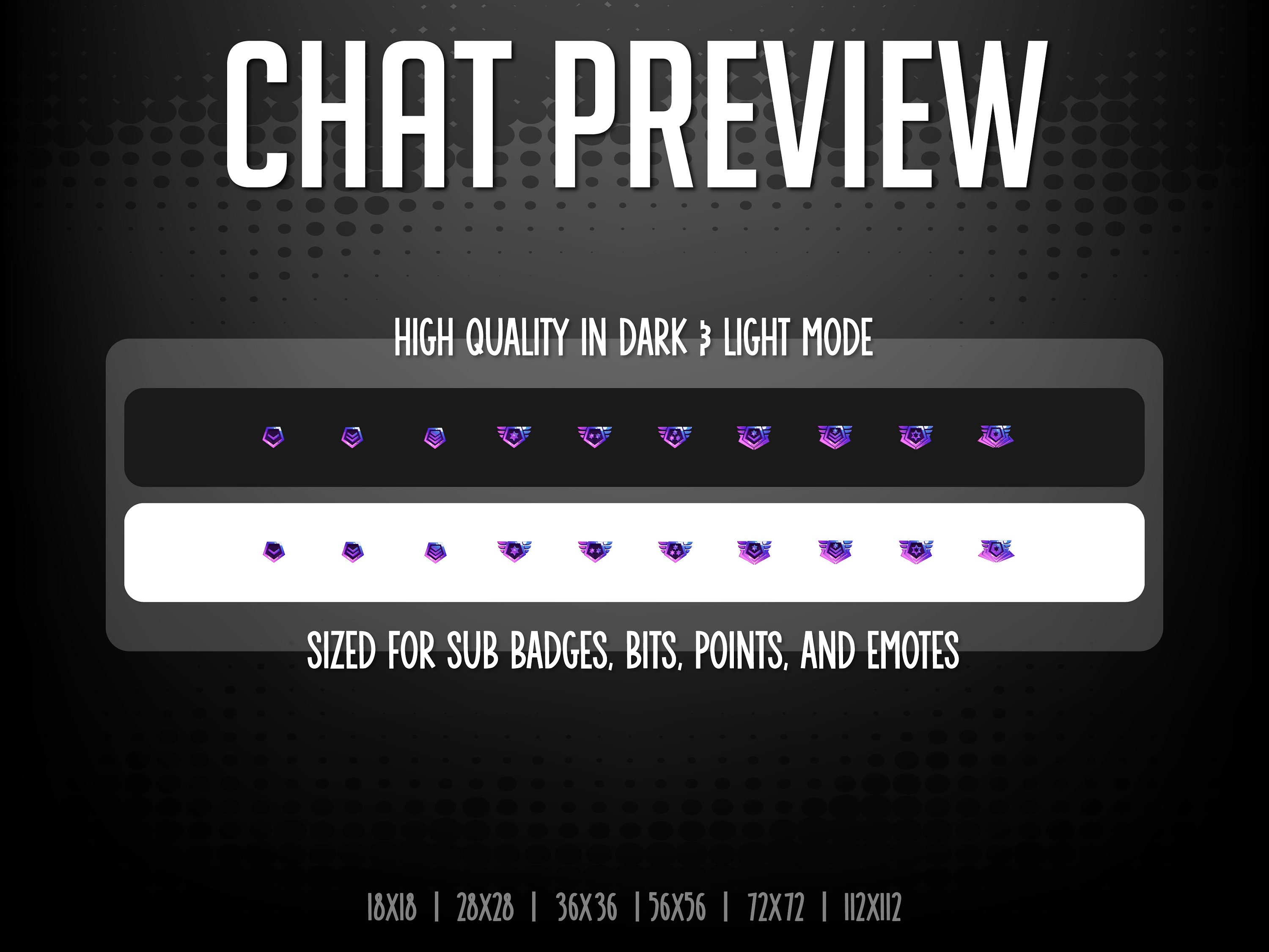 Military Badge Rank Purple Twitch Youtube Discord Kick Sub Badges ...