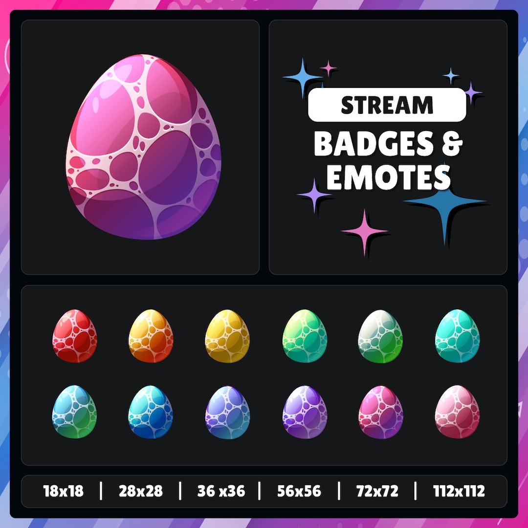 Spotted Egg Stream Badges & Emotes: Mythical Creature (digital File) - Etsy