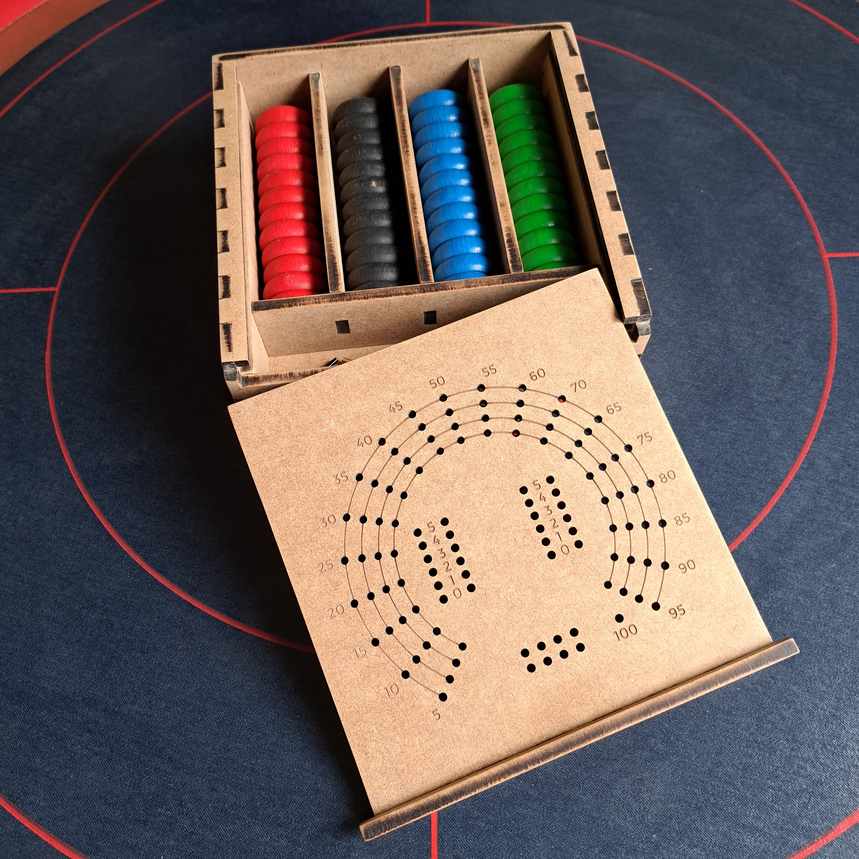 Crokinole Disc Storage and Score Box (discs Not Included) - Etsy