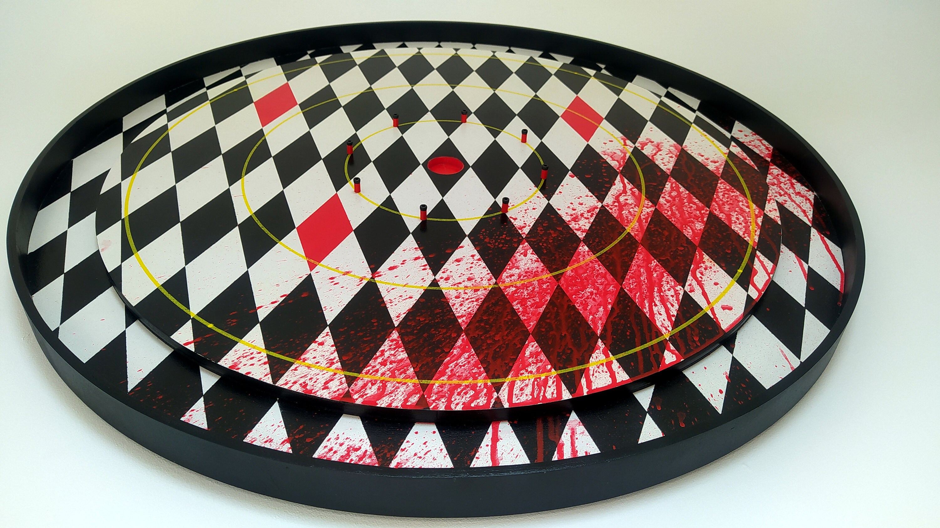 Custom Made Crokinole Board Standard Competition Size 78cm. Contact via ...