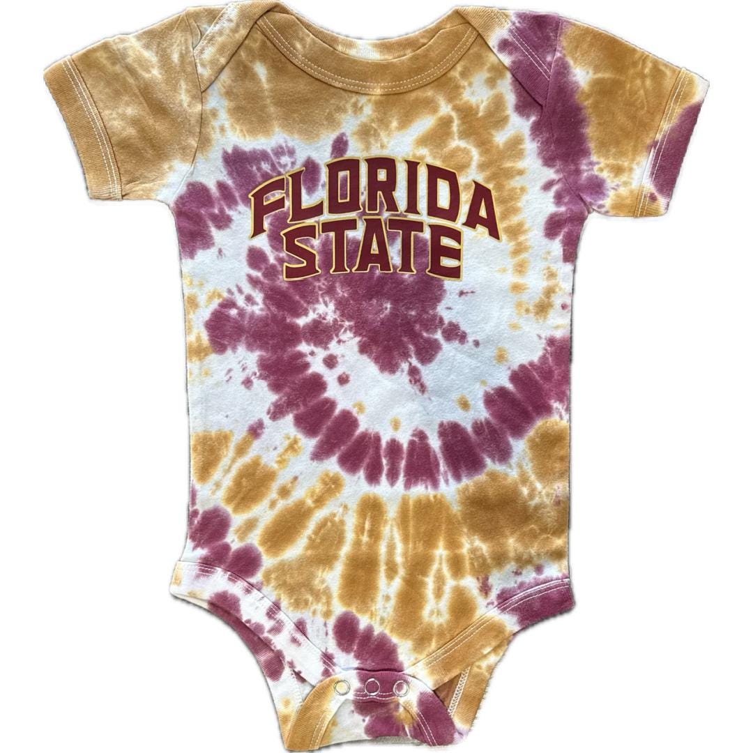 Custom FSU Tie Dye Infant Onesie / Tie Dye Sweatshirt / Tie Dye Tank ...