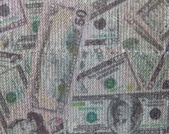Money print fabric | Etsy