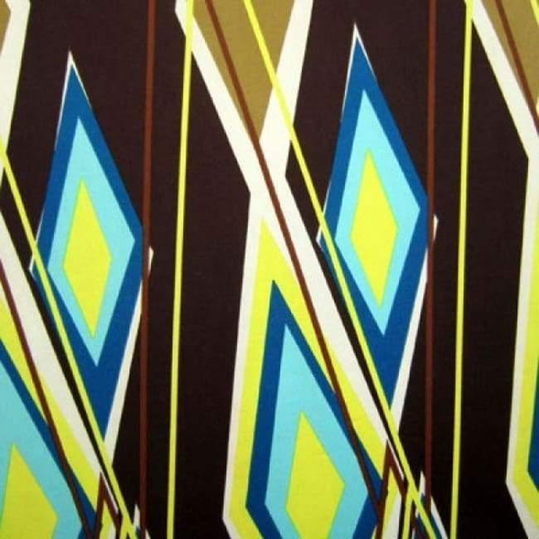 Geometric 3d Shapes Print on Polyester Spandex, 2 Way Stretch, Multi ...