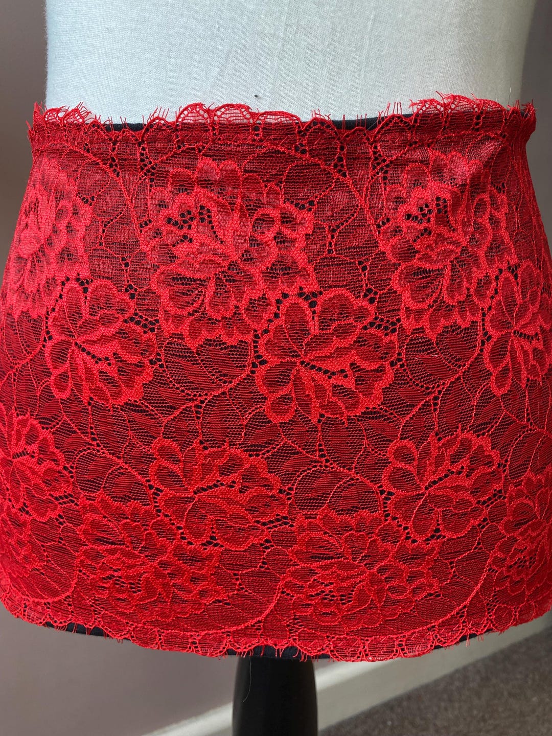 Stoma Bag Cover: Red Lace Intimacy Wrap With Hidden Pouch Support ...