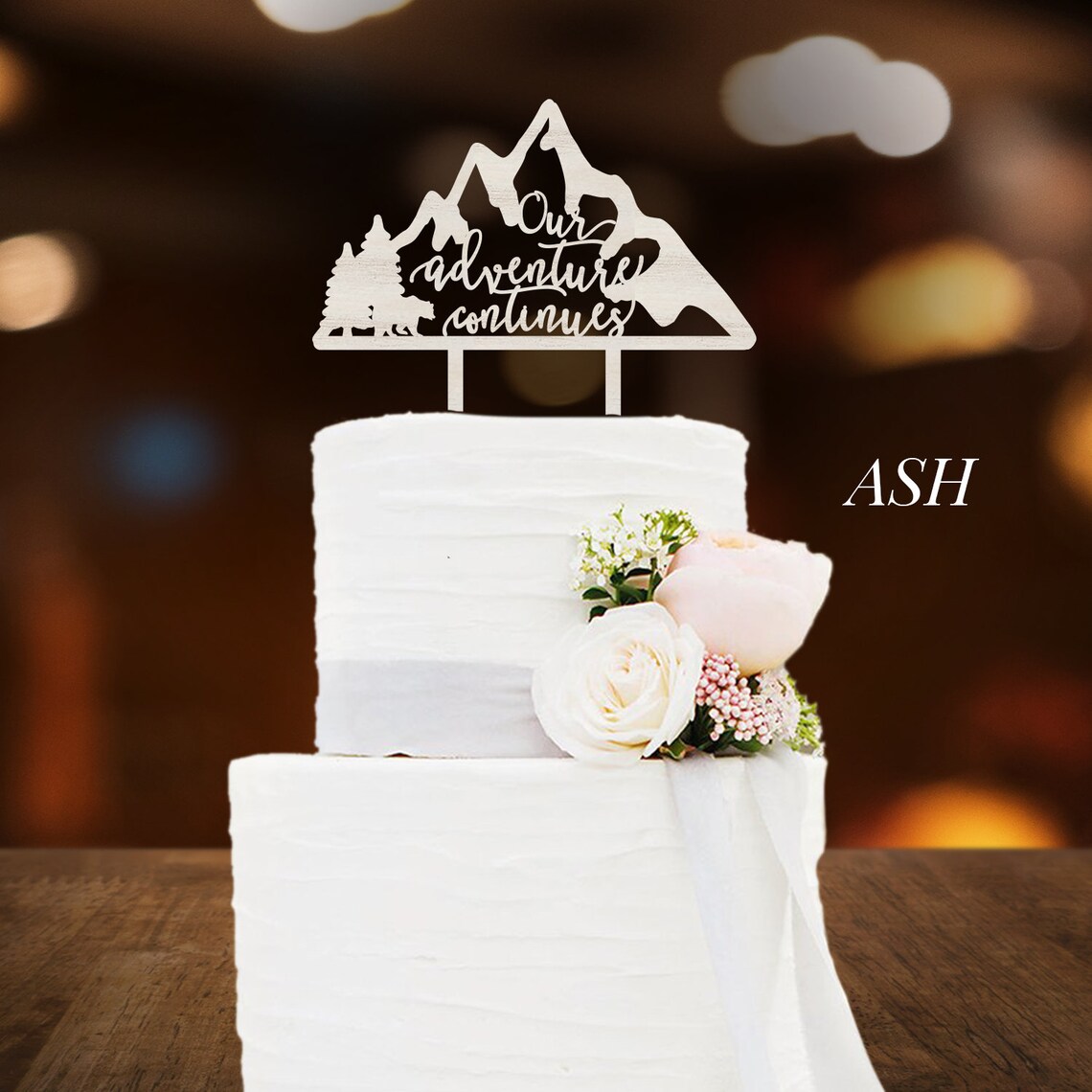 Our Adventure Continues Cake Topper Mountain Cake Topper - Etsy