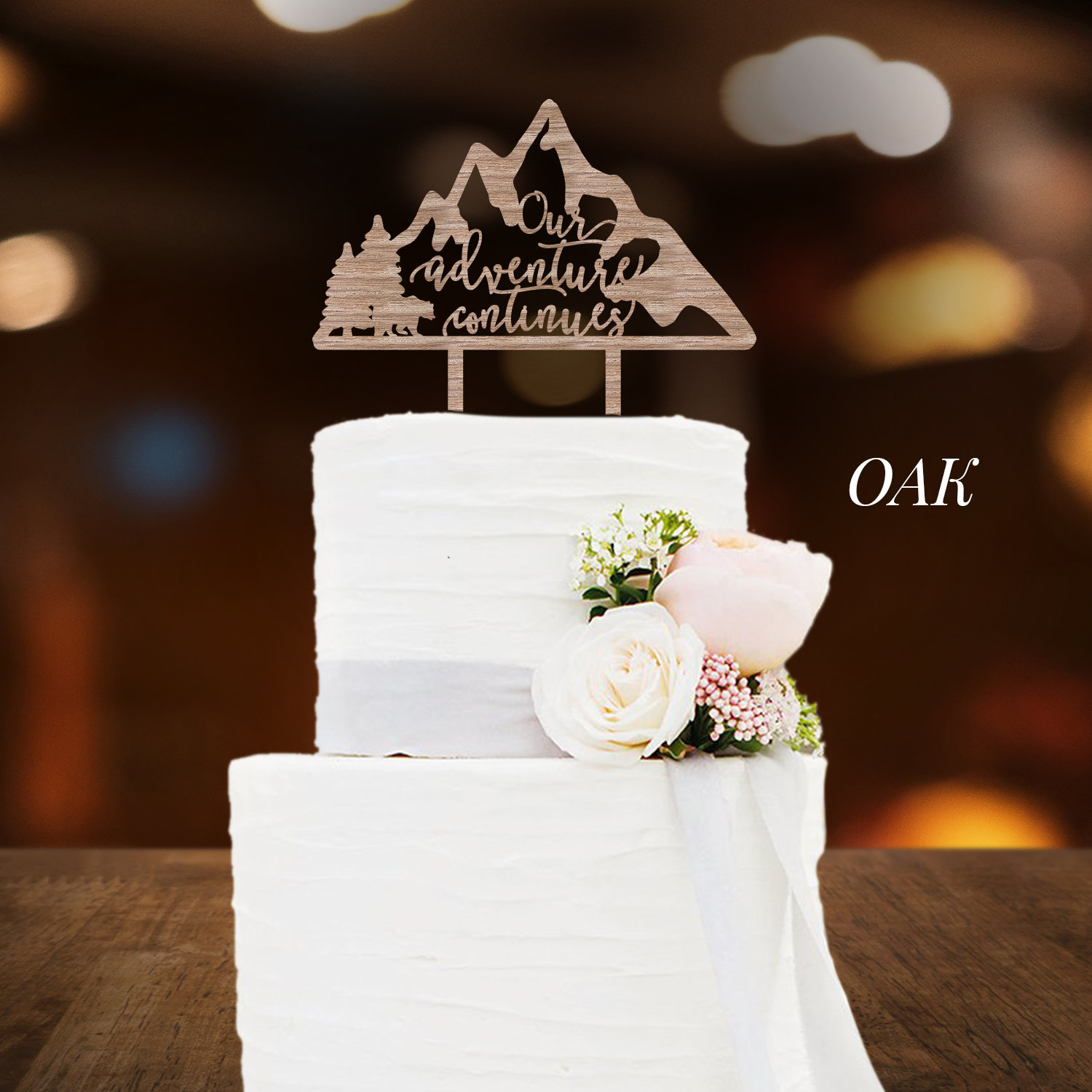 Our Adventure Continues Cake Topper Mountain Cake Topper - Etsy