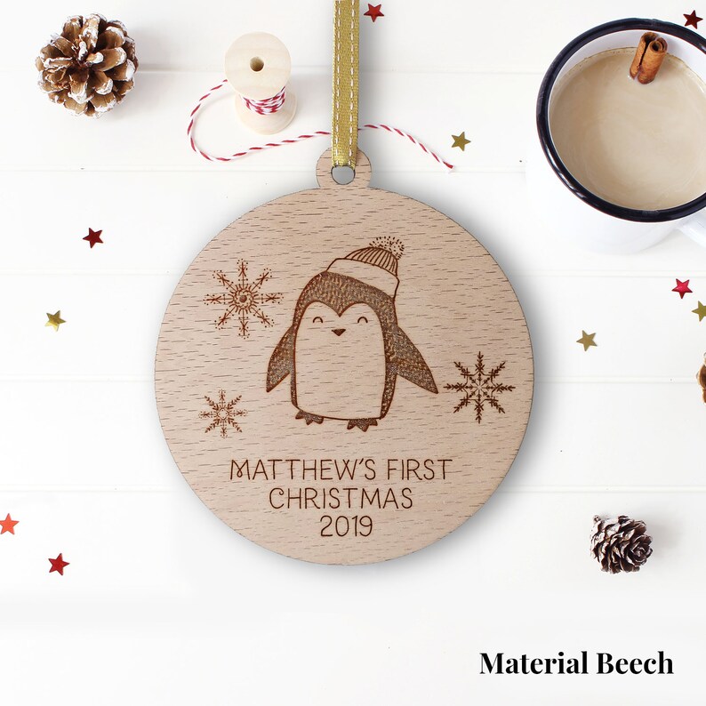 My First Christmas Ornament 2019 Personalised Baby's 1st - Etsy