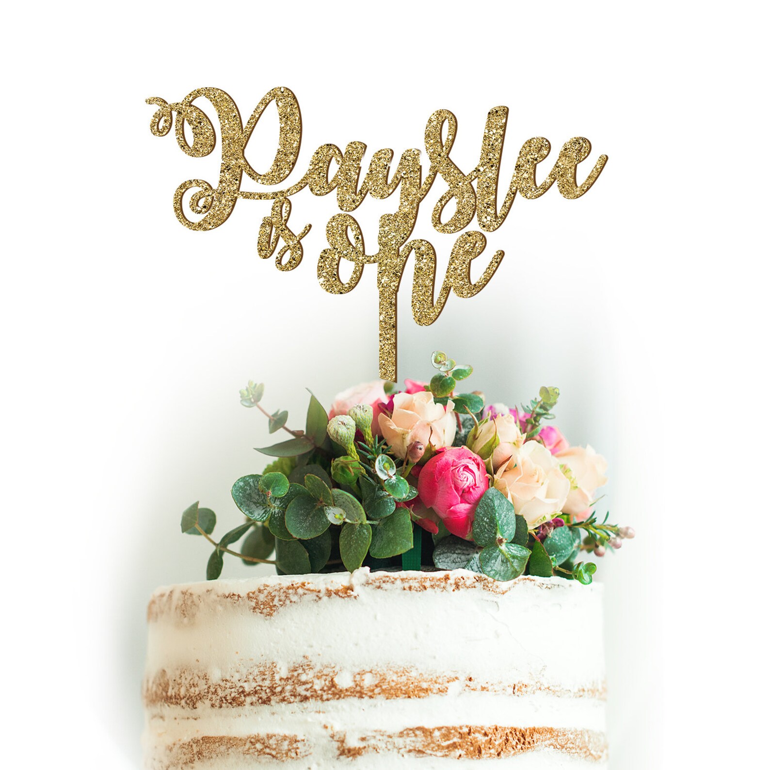 Custom Birthday Cake Topper One Cake Topper Custom Name Cake | Etsy