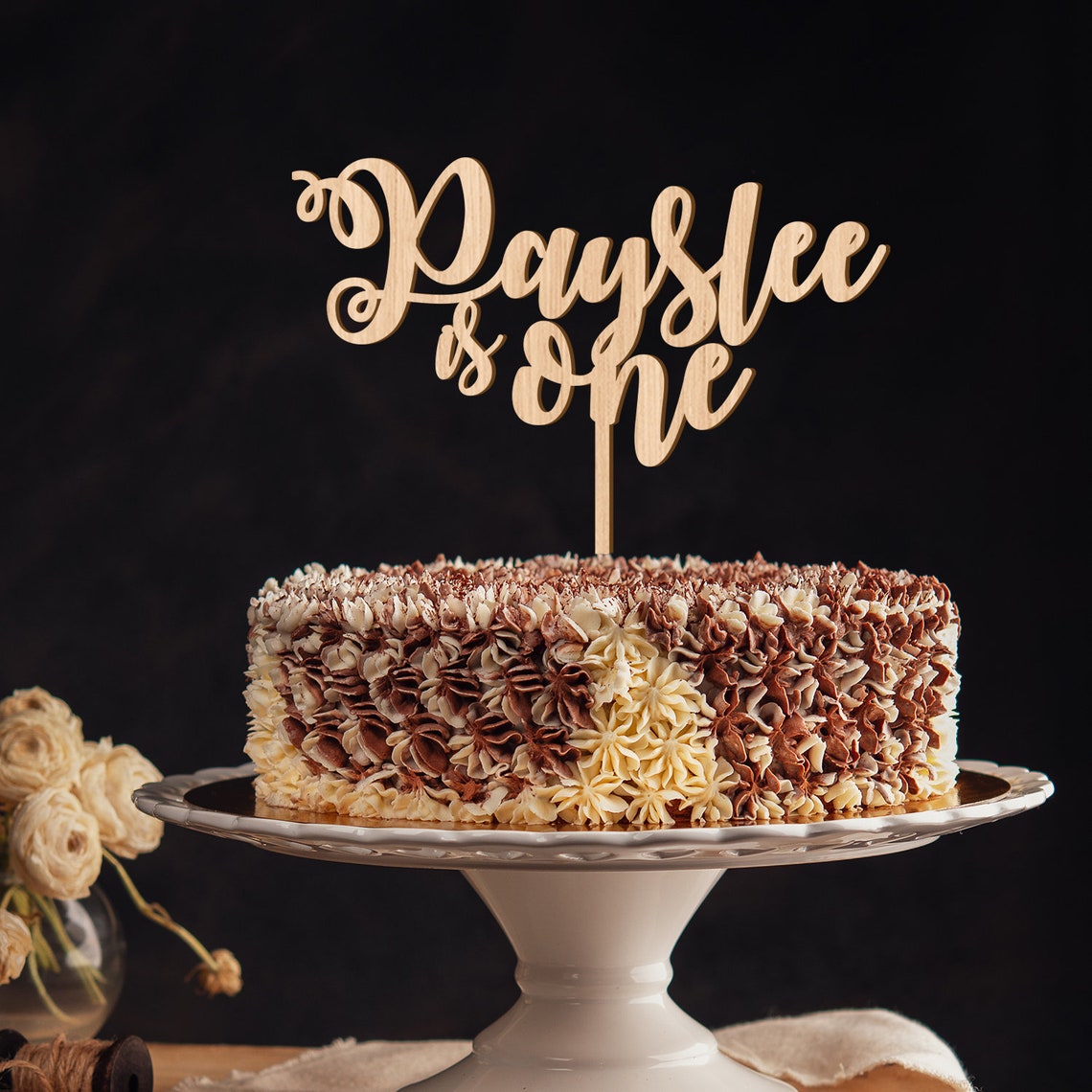 Custom Birthday Cake Topper One Cake Topper Custom Name Cake | Etsy