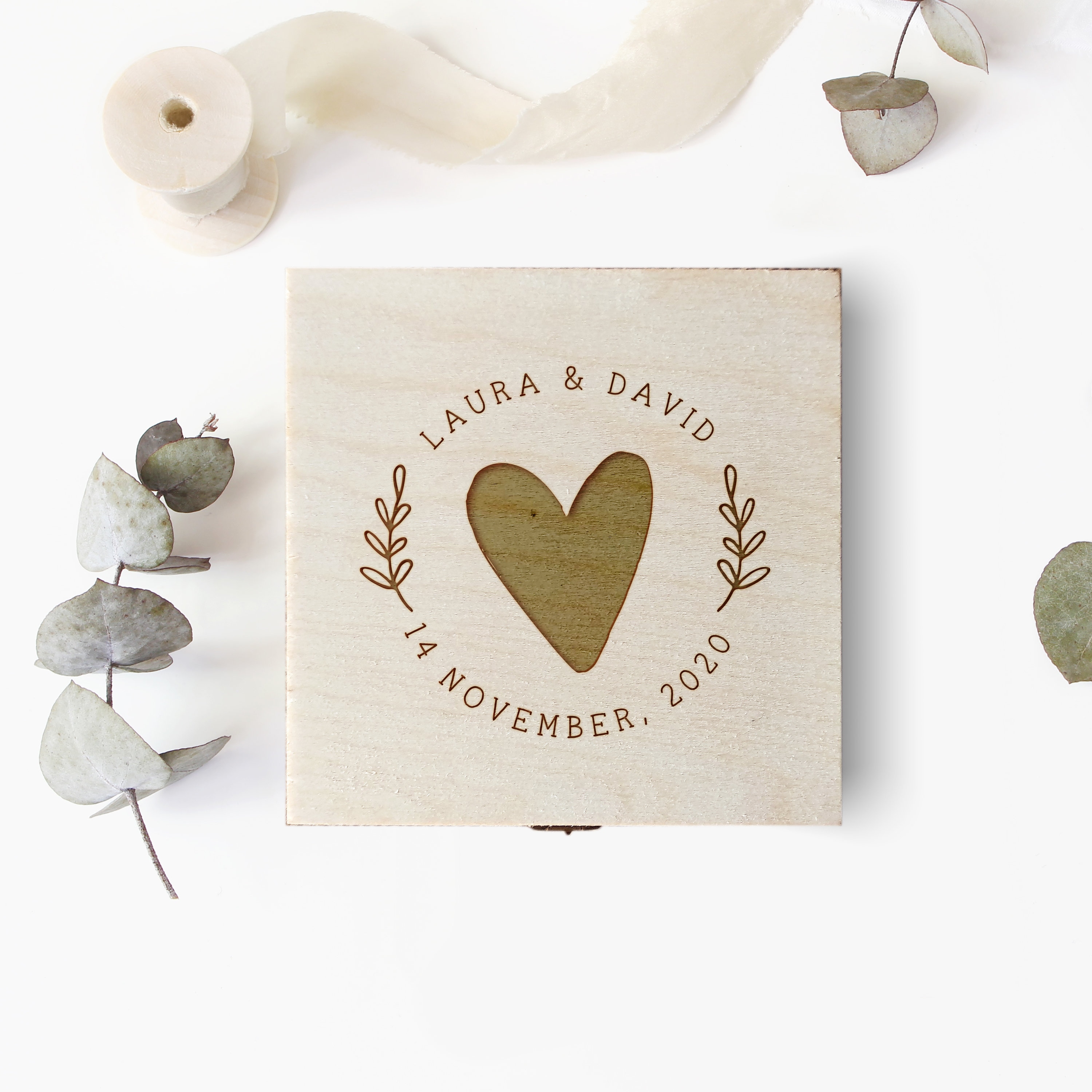 Engraved Wedding Ring Box Wooden Ring Box Wedding Gift Ring | Etsy