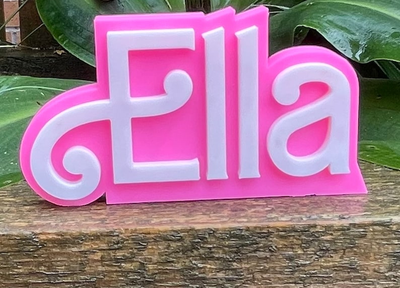 Custom Pink 3D Printed Name Sign: Girl's Room Decor - Etsy