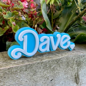Blue Custom Name Plate: 3D Printed Desk Display - Etsy