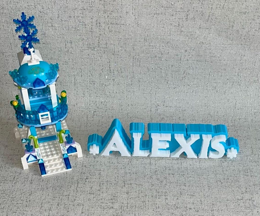 Custom Ice Queen Style Logo XL, Personalised Name Plate, Desk Sign ...