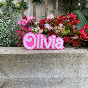 Custom Pink Name Sign: 3D Printed Bedroom Decor - Etsy