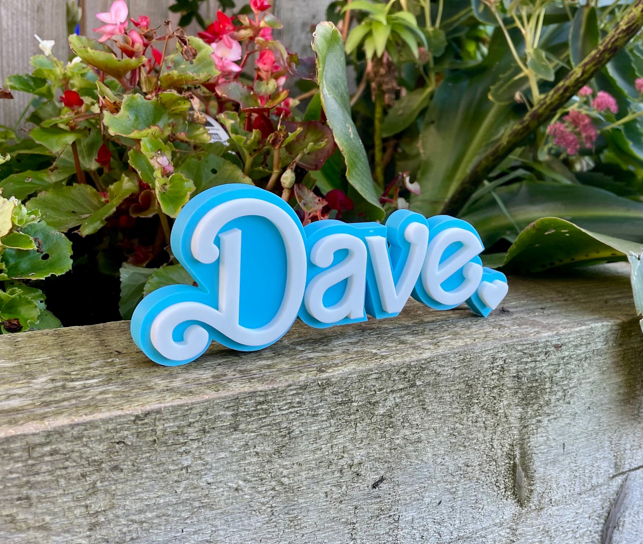 Blue Custom Name Plate: 3D Printed Desk Display - Etsy