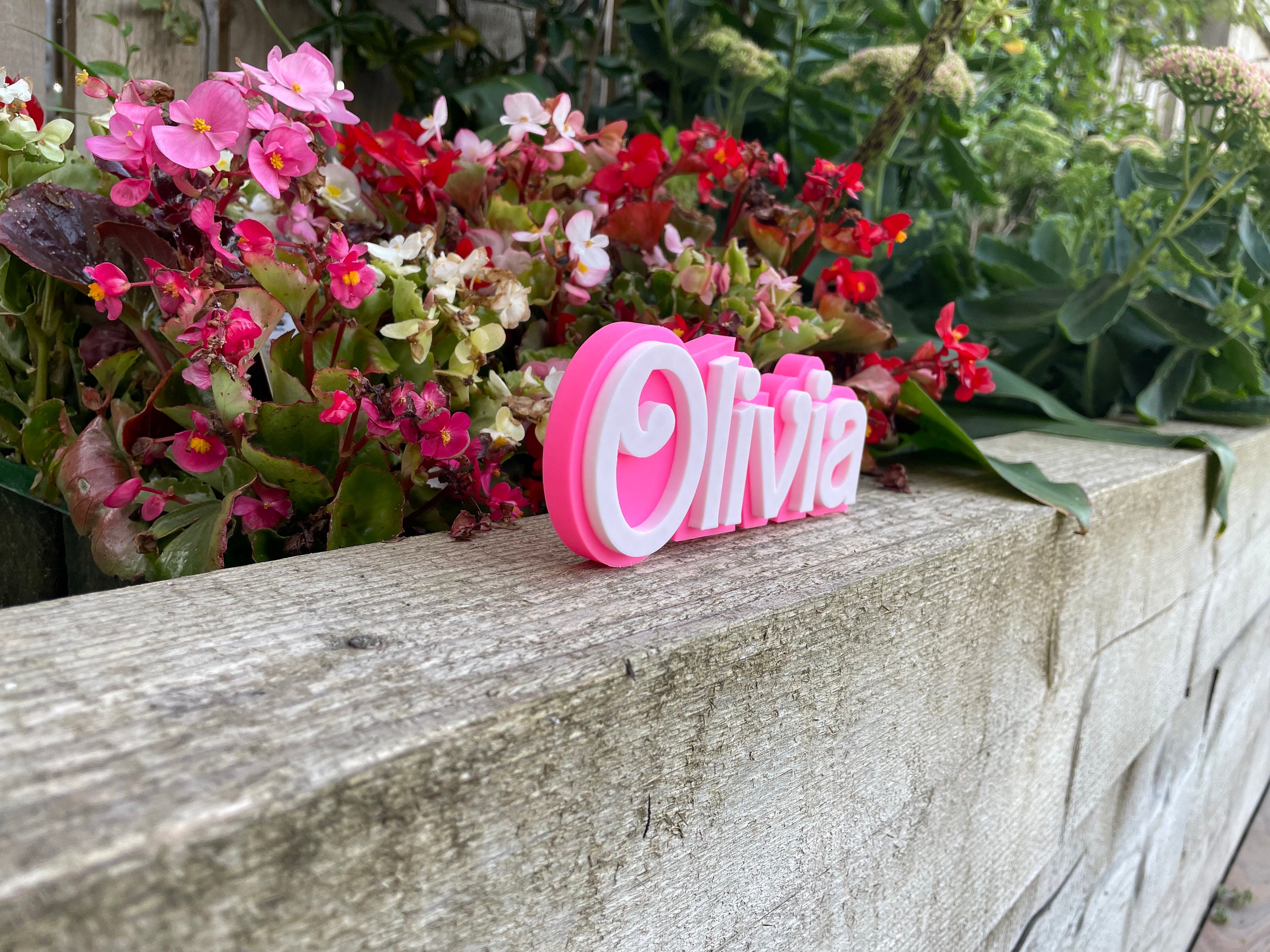 Custom Pink Name Sign: 3D Printed Bedroom Decor - Etsy