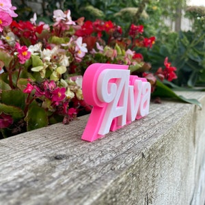 Custom Pink Name Sign: 3D Printed Bedroom Decor - Etsy
