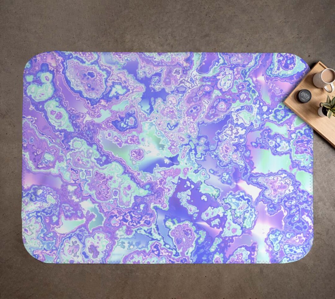 Trippy Hippie Groovy Quirky Eclectic Abstract Marble Art Polyester ...