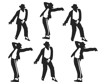 michael jackson silhouette vector
