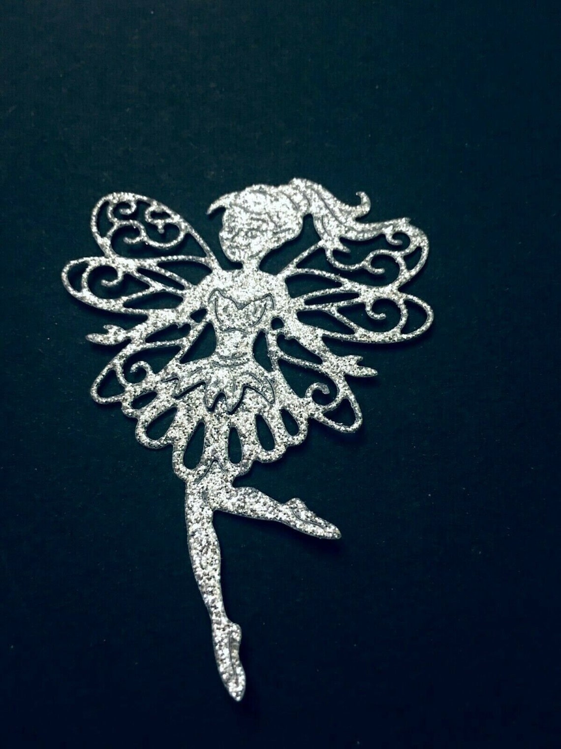 SILVER GLITTER FAIRIES Silhouette Die Cut/ Cuts Use for Fairy | Etsy