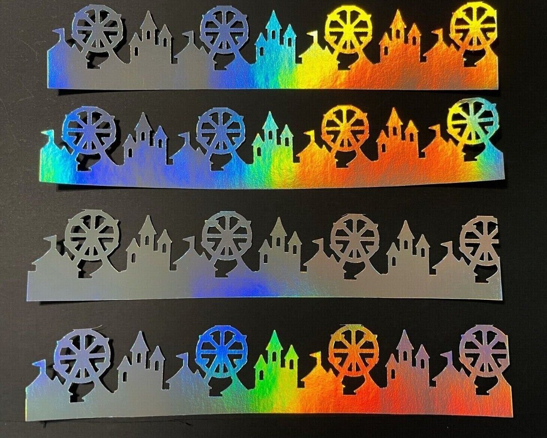 FAIRGROUND AMUSEMENT Park BORDER iridescent Silver - Etsy