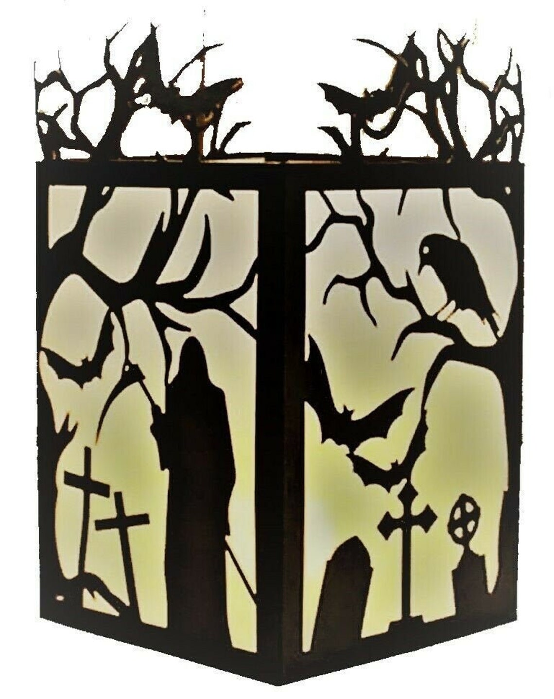 2 HALLOWEEN 3D Grim REAPER LANTERN Silhouette Die Cuts Make - Etsy