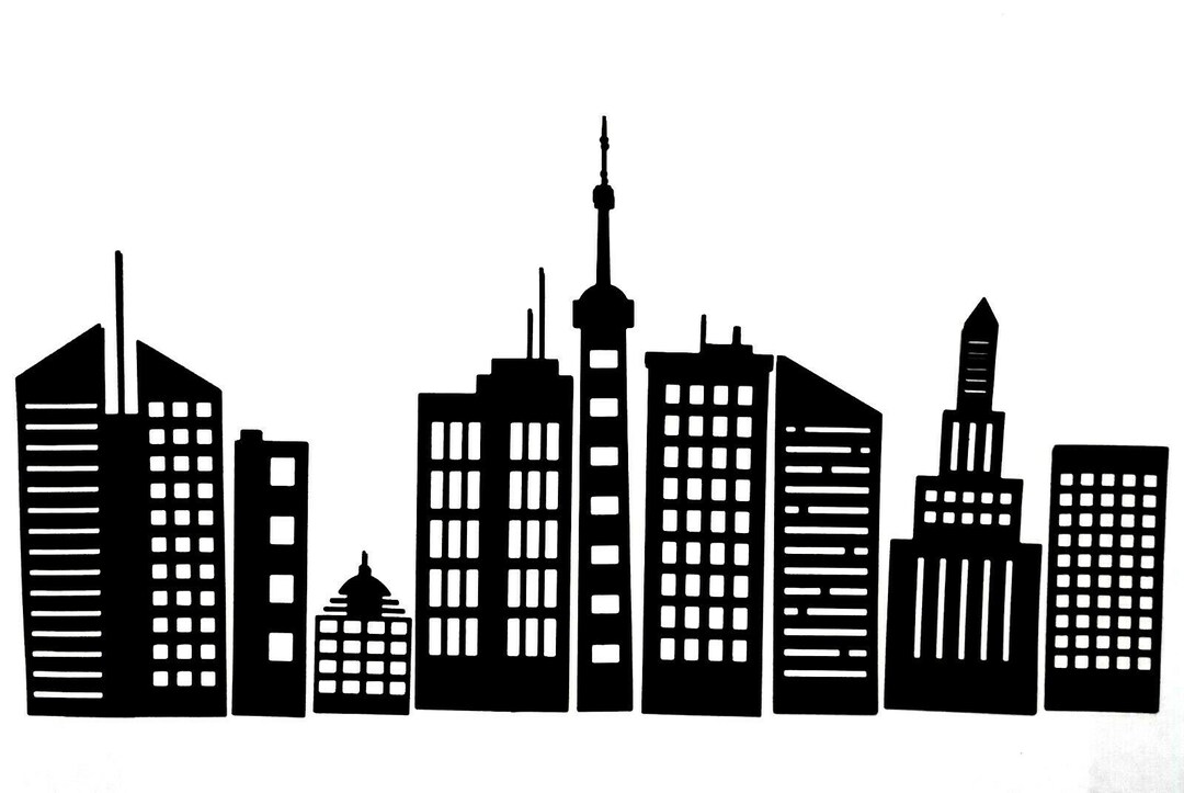 CITYSCAPE, CITY, Building, BUILDINGS, Extremely Detailed Silhouette Die ...