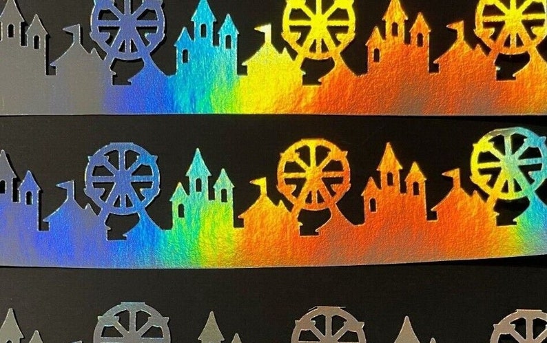 FAIRGROUND AMUSEMENT Park BORDER iridescent Silver - Etsy