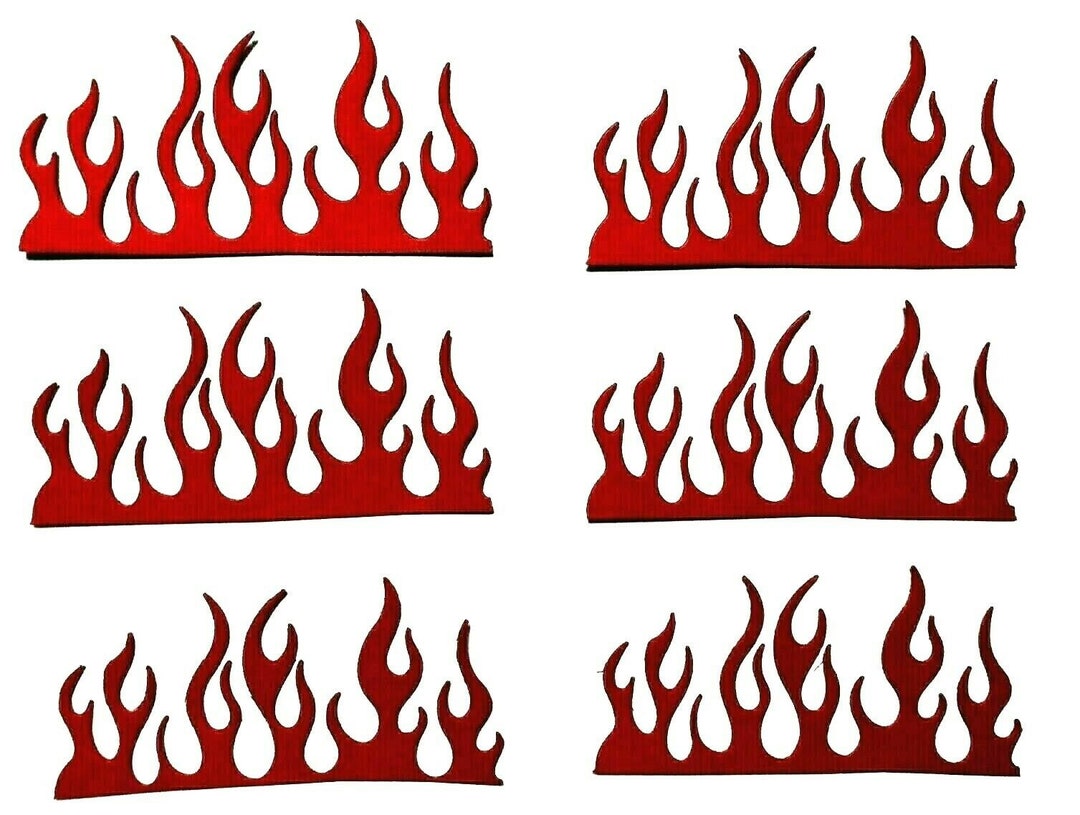 6- FLAMES "a RAGING Fire!" Flame Silhouette Die Cut/ Cuts, Clipart - Etsy