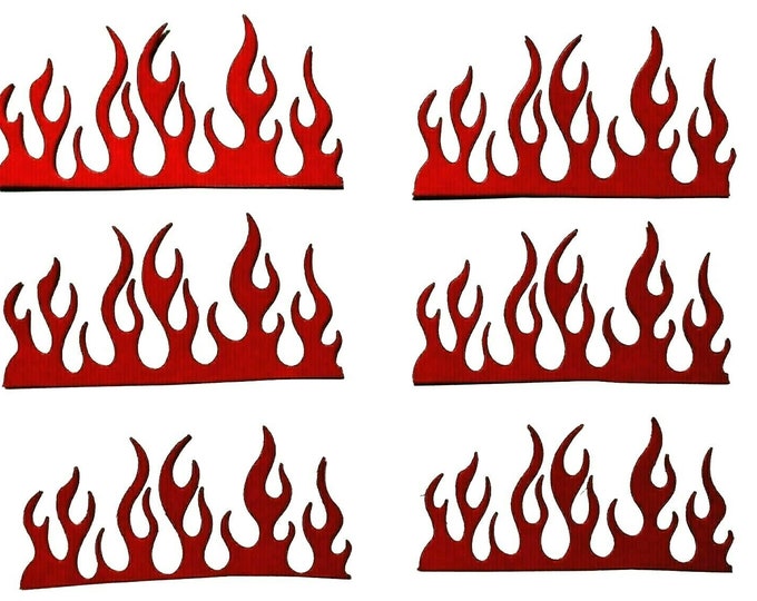 Full Color Vinyl Flame Decals for Motorcycle Gas Tanks, Saddle Bags ...