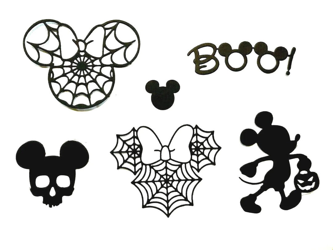 DISNEY HALLOWEEN MICKEY & Minnie Mouse, Spider Webs, Skulls, and More ...